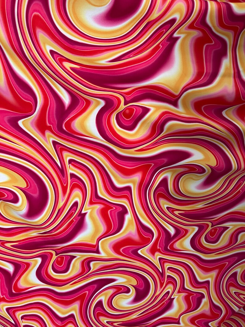 New Abstract Lava Design Magenta/multicolor Print on Best | Etsy