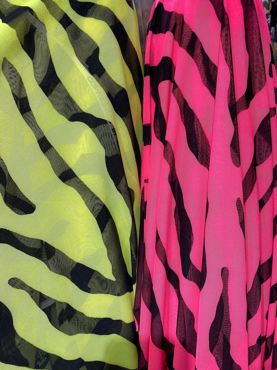 New Exotic Zebra Design Neon Colors Print on Great Quality of | Etsy