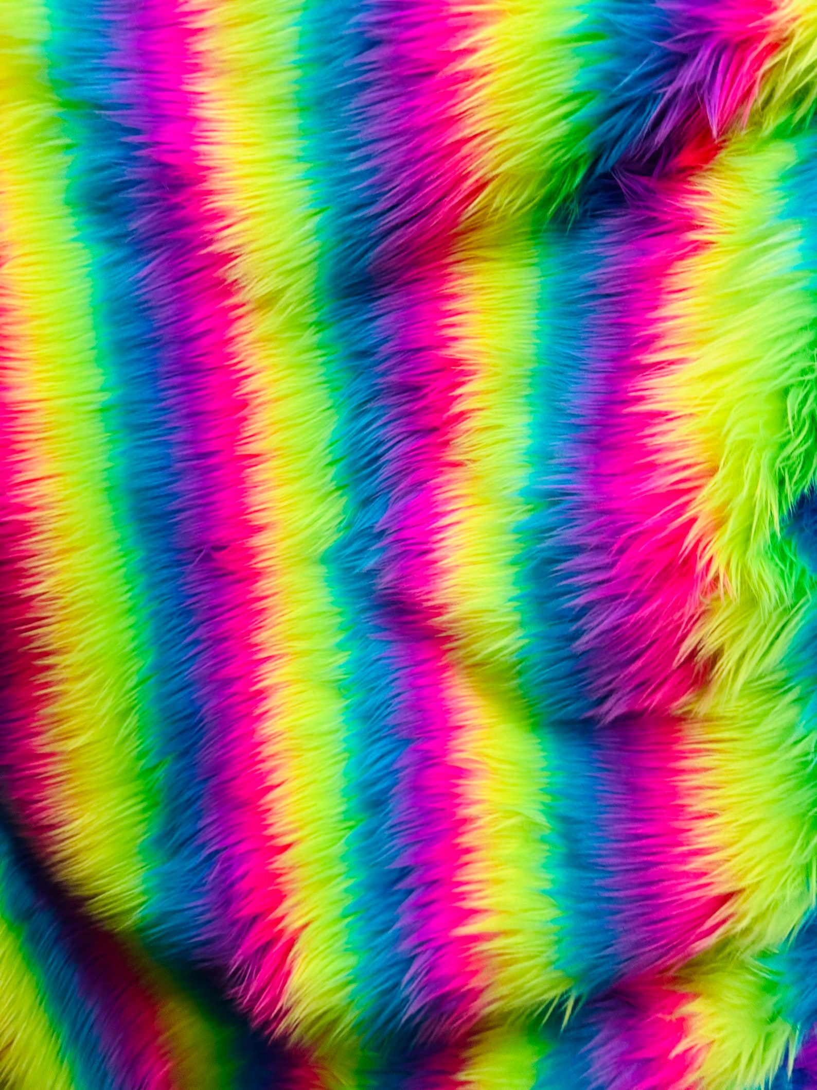 Luxury Faux Fur Rainbow Designs High Quality Sold by the YD and 1/2 Yd ...