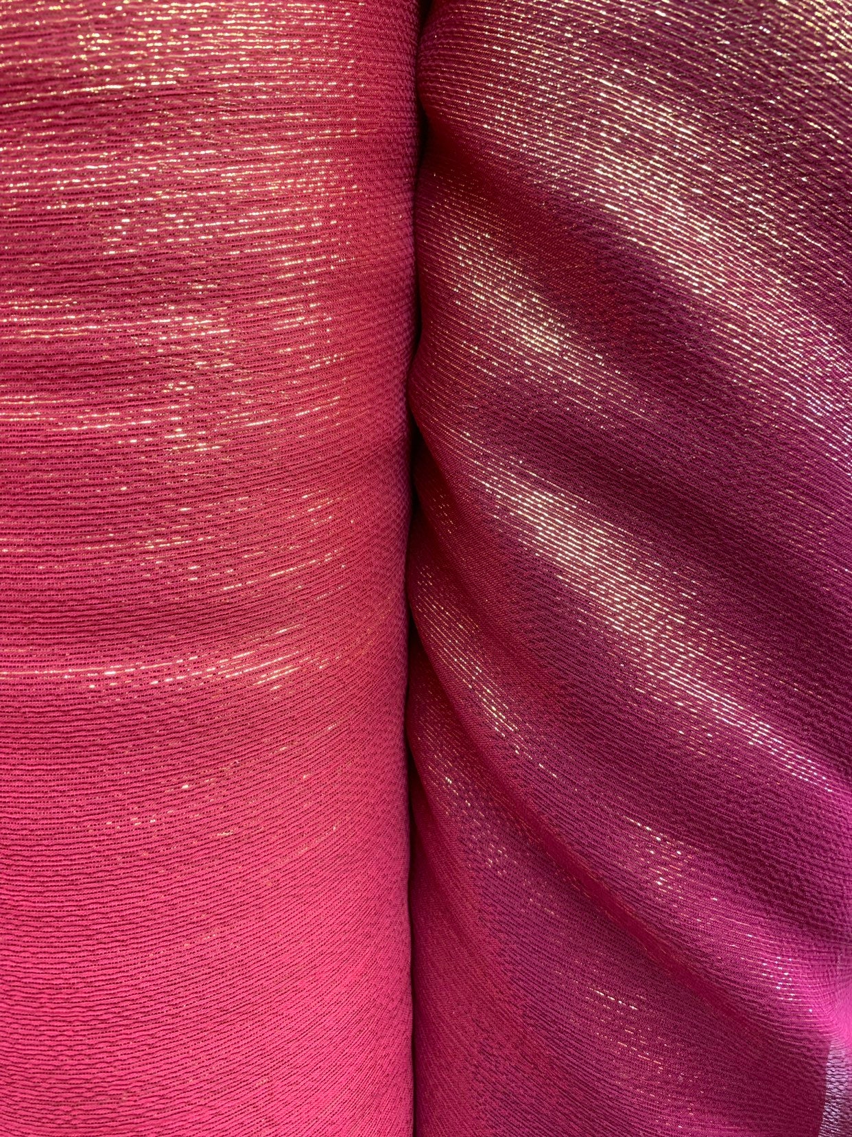 Silk metallic chiffon 2way Stretch 44/45 Sold by the YD. | Etsy