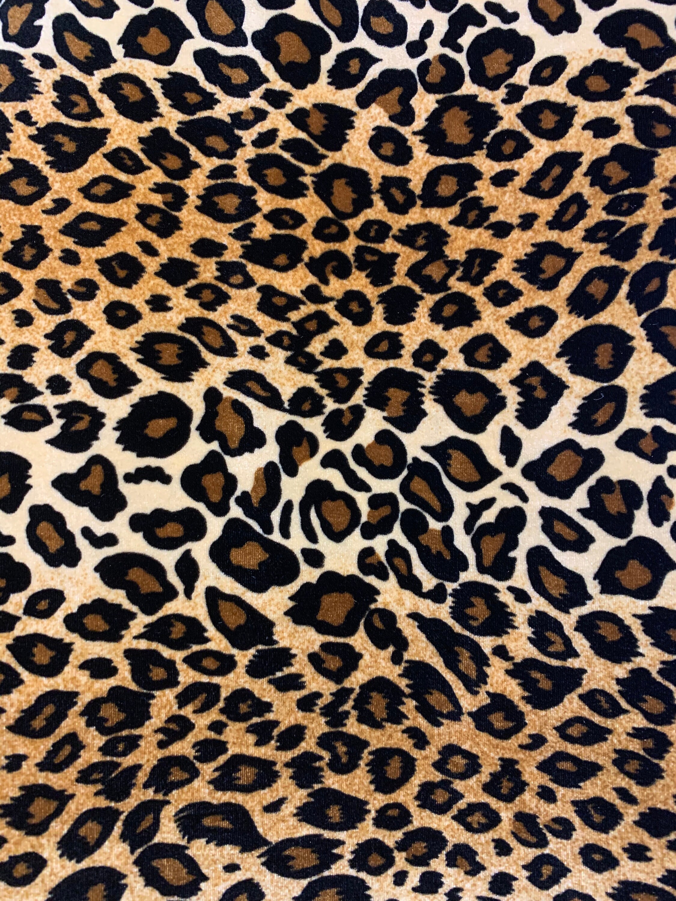New Leopard design exotic animal print on 4-way stretch velvet | Etsy