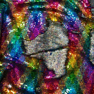 New Rainbow Sequins Mermaid Reversible Sequins Rainbow/silver on ...