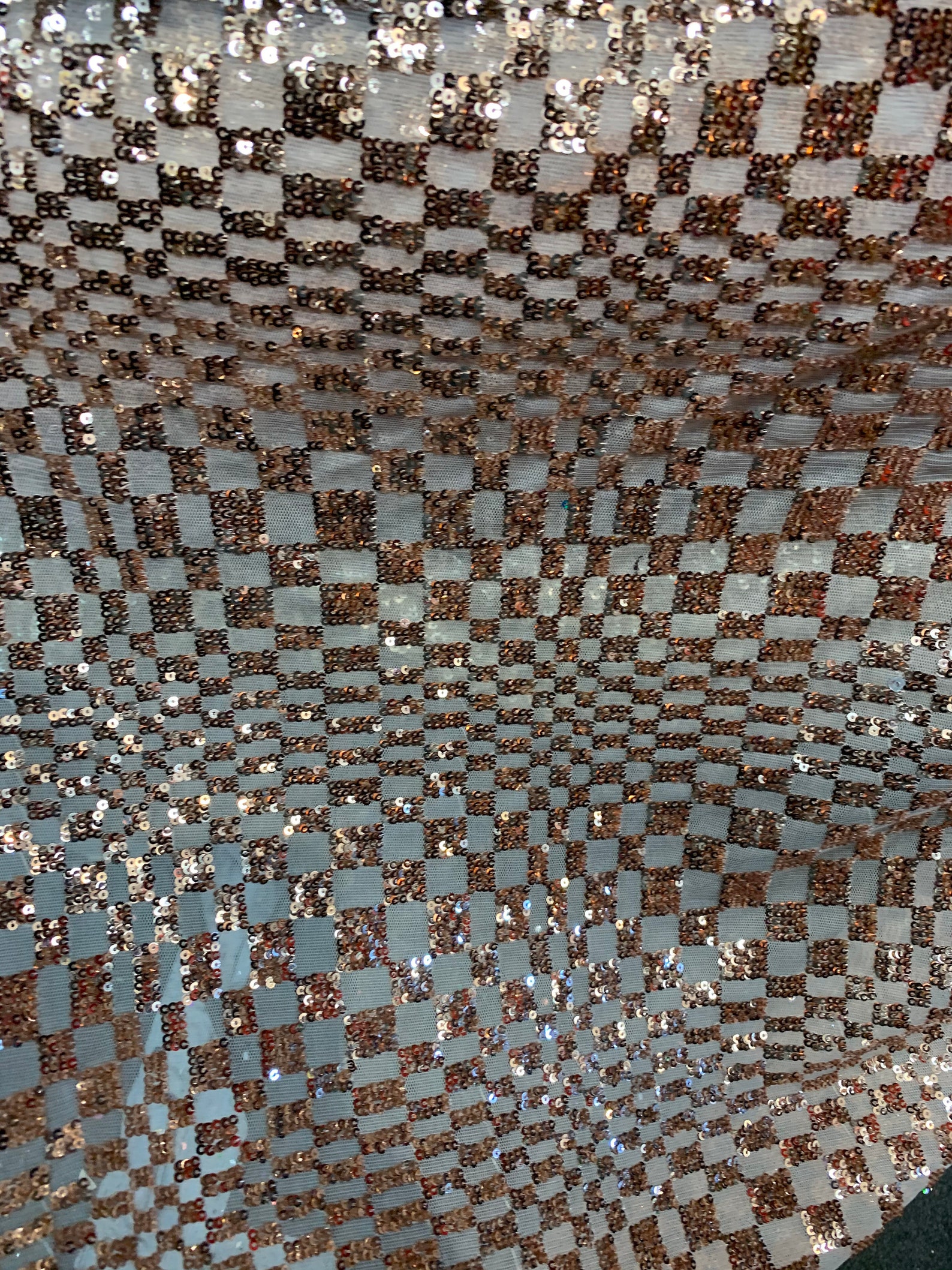 New Small Checkered Design on Spandex Mesh 2way Stretch 58/60" Sold by ...