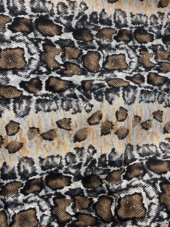 New Exotic snake skin design print on poly spandex with clear | Etsy