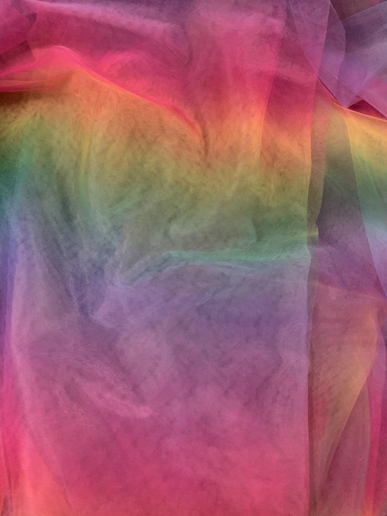 New rainbow design print on poly stretch mesh 2 way stretch | Etsy