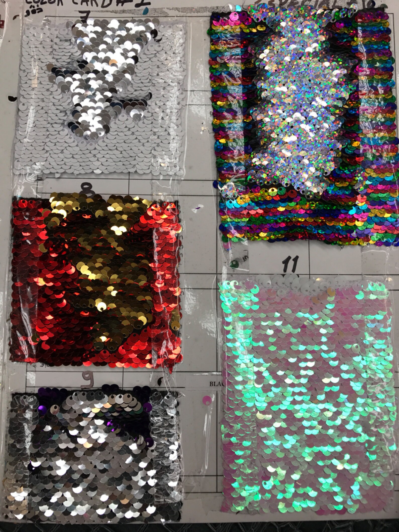 Flip up mermaid sequins turquoise/kelly green 2 tone sequins | Etsy