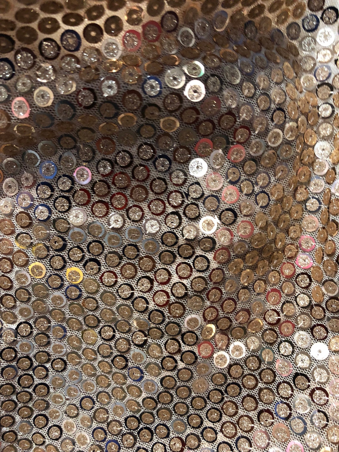 New Diamond Sequins Holo 3mm Embossed on Stretch Mesh 2way 50/52" Sold ...
