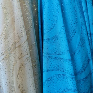New Luxury Wavy Design on Mesh With Glitter 2-way Stretch 58/60” - Etsy