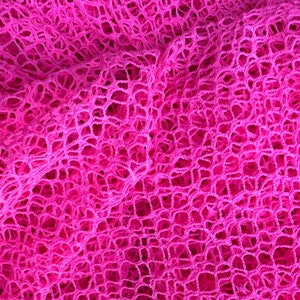 Spiderweb Neon Pink Fishnet Nylon Spandex 4-way Stretch 58/60 High ...