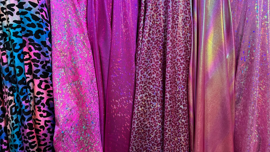 Luxury Various Design Hologram Metallic Nylon Spandex 4-way Stretch 58/ ...