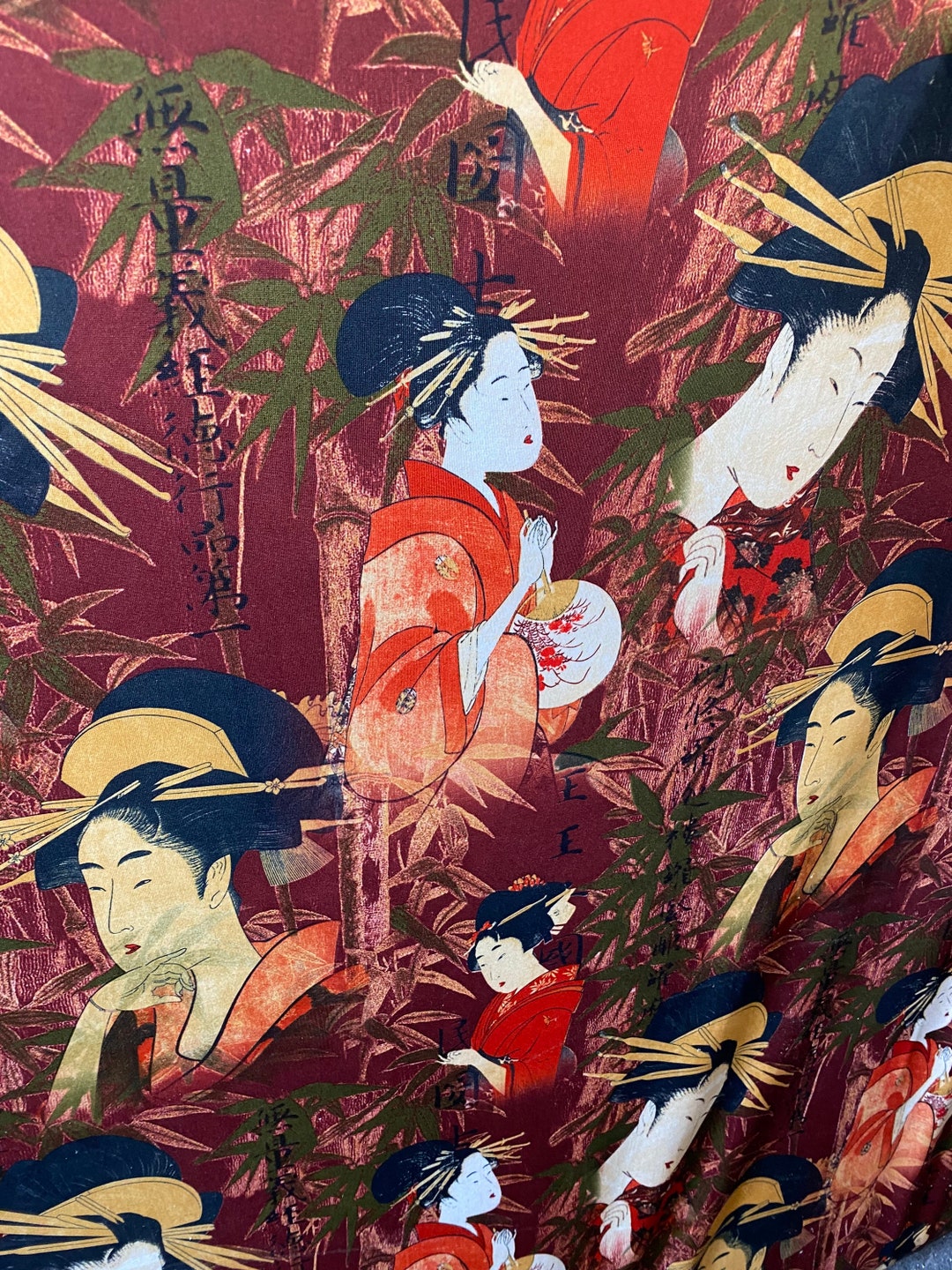 New Japanese Design Print on Poly Spandex 4-way Stretch 58/60” Sold by ...