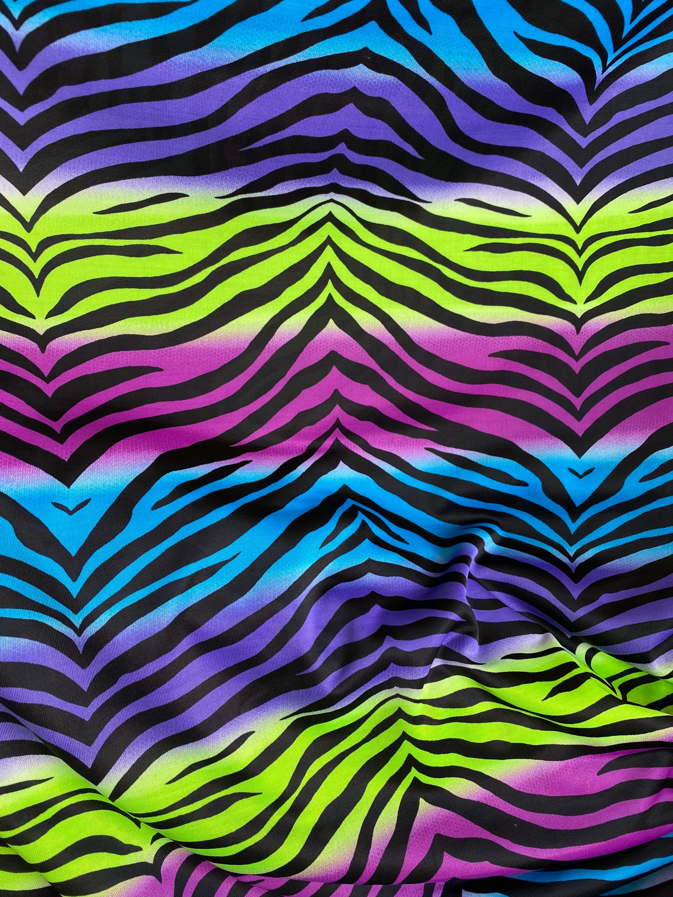 Lime Green Zebra Print Room