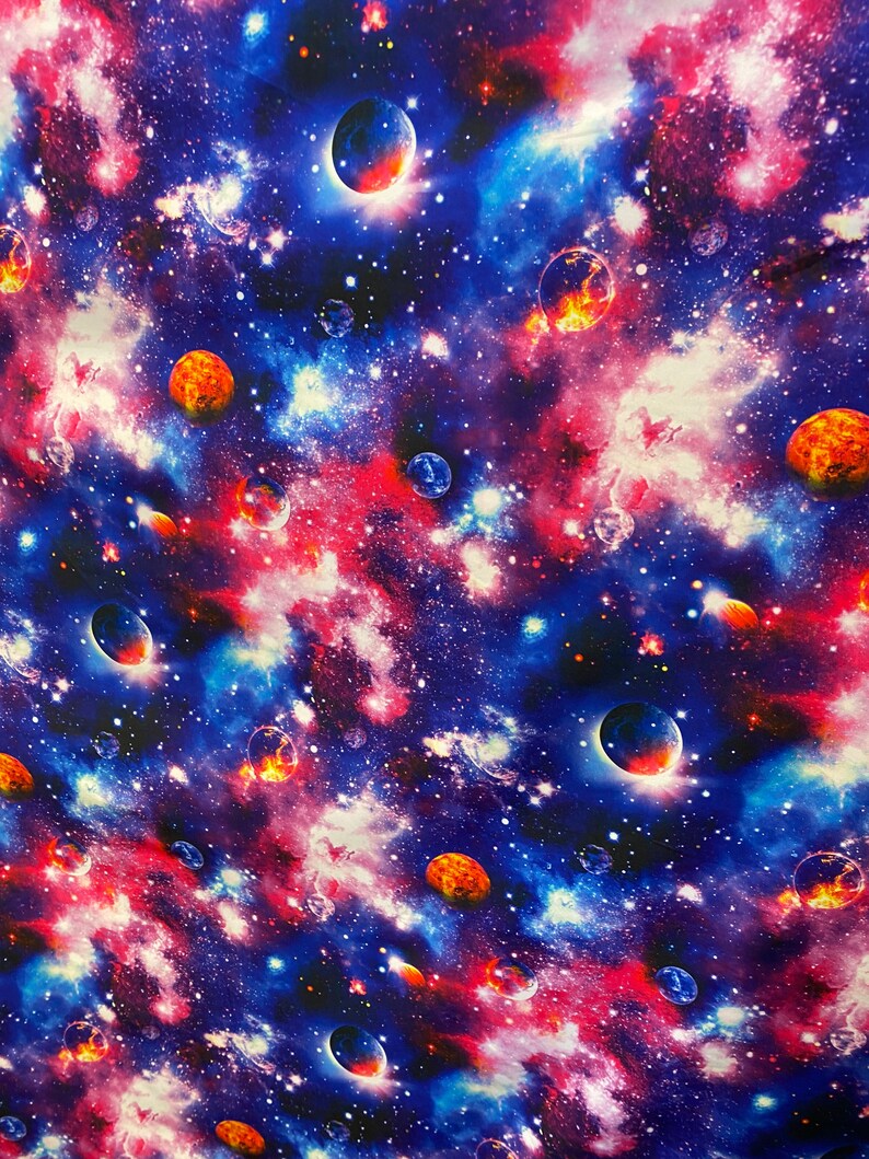 New Galaxy Design Print on Heavy Nylon Spandex 4-way Stretch - Etsy