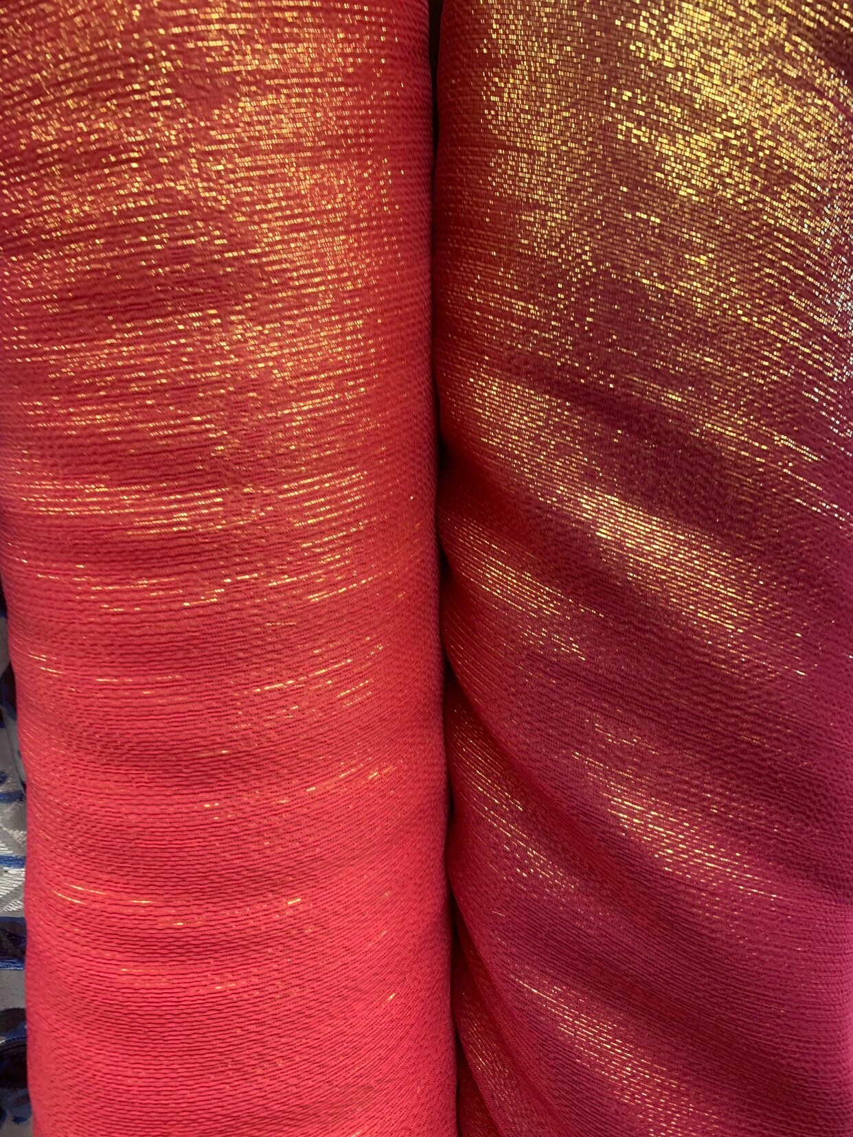 Silk metallic chiffon 2way Stretch 44/45 Sold by the YD. | Etsy