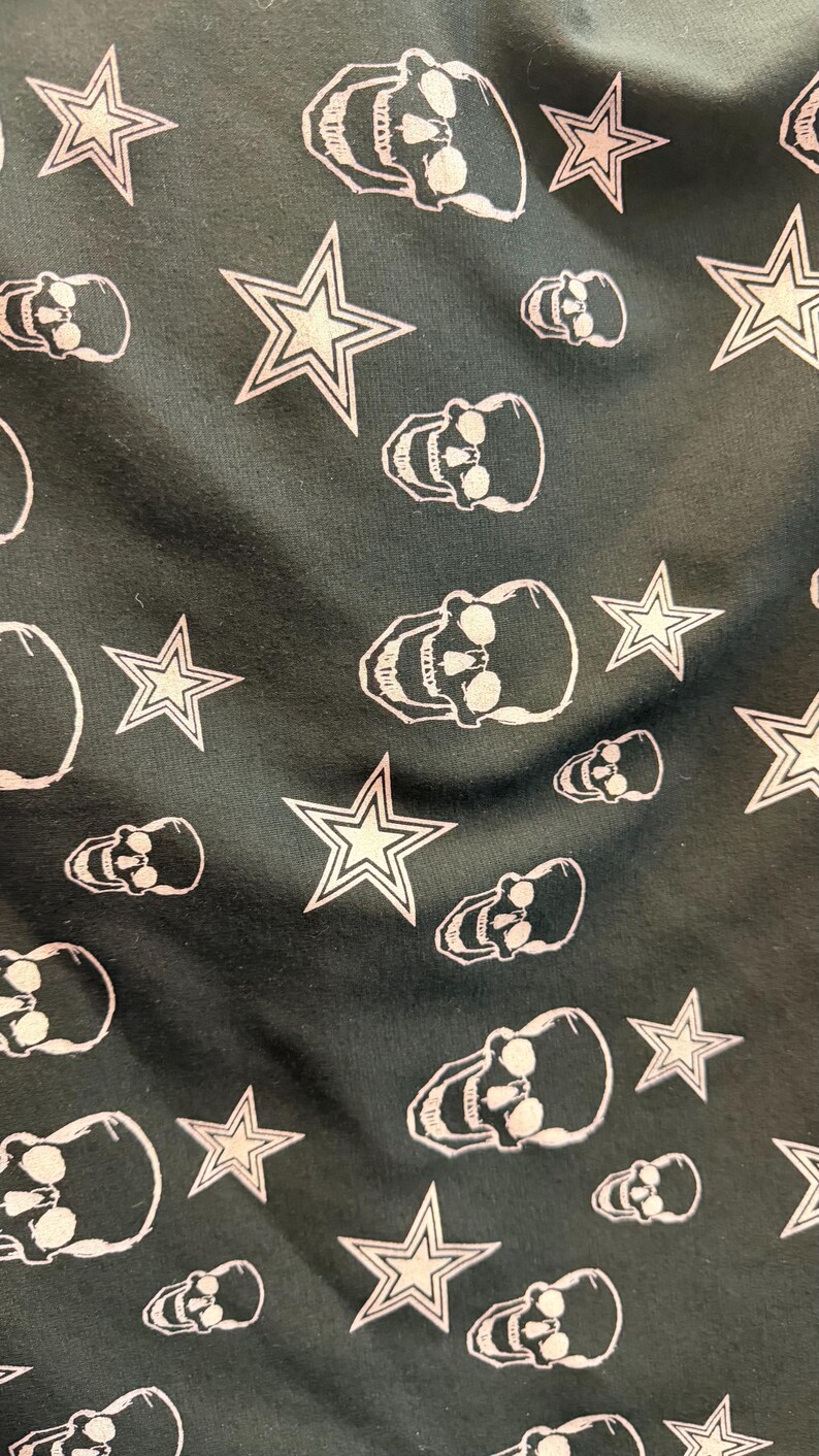 New Heavy Ponte Roma Spandex Skulls Design 2-way Stretch 58/60” Sold by ...