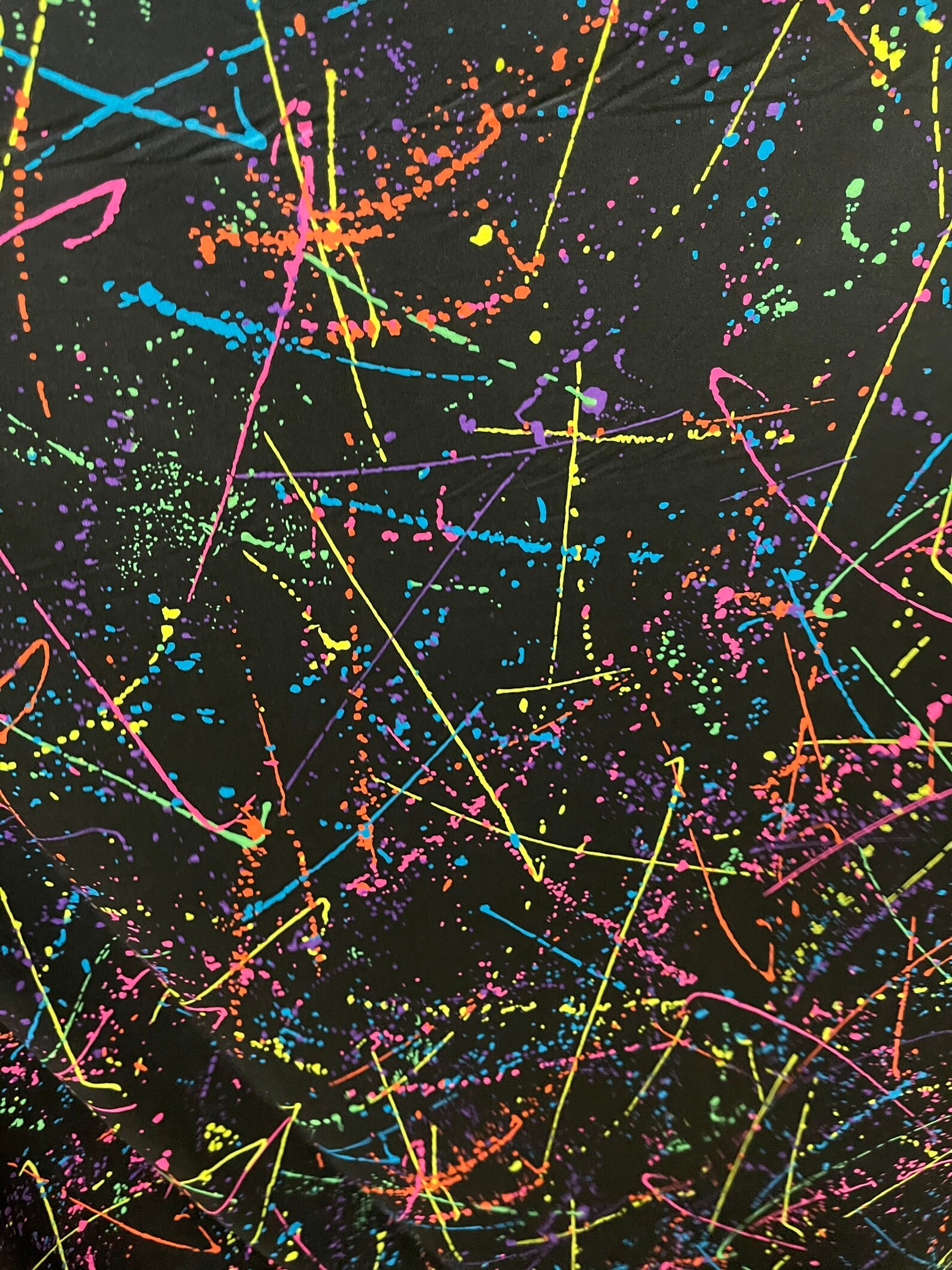 Splatter Paint Design Print on Nylon Spandex 4-way Stretch 58/60” Sold ...