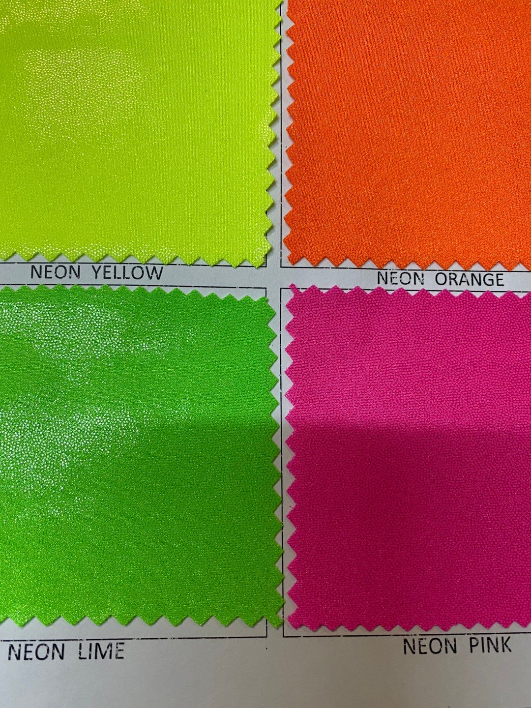 New Neon Colors Nylon Spandex W/foggy Foil 4-way Stretch 58/60” Sold by ...
