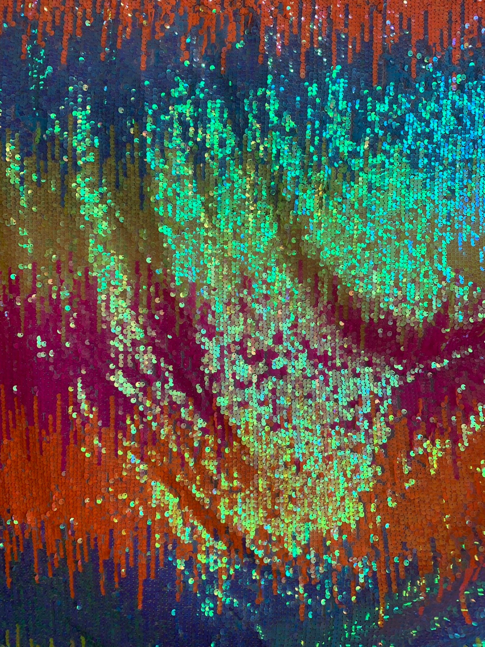 New Iridescent Rainbow Sequins All Over on Stretch Mesh 2way - Etsy