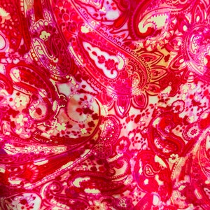 New Paisley Design Warm Pink Color Print on Best Quality of Nylon ...