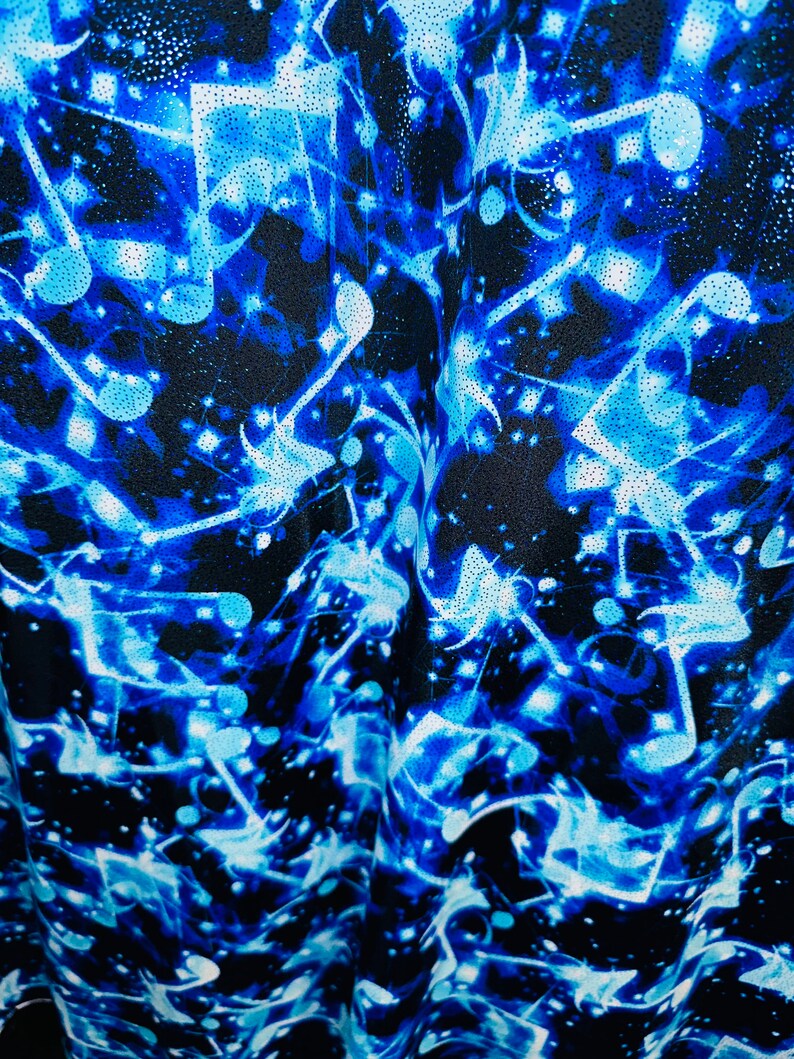 New Magic Music Notes Design Print on Best Quality of Nylon Spandex ...