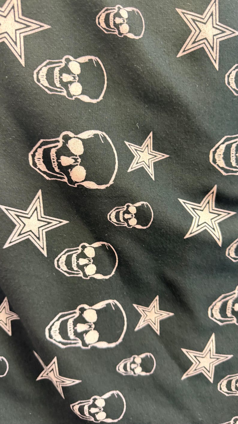 New Heavy Ponte Roma Spandex Skulls Design 2-way Stretch 58/60” Sold by ...