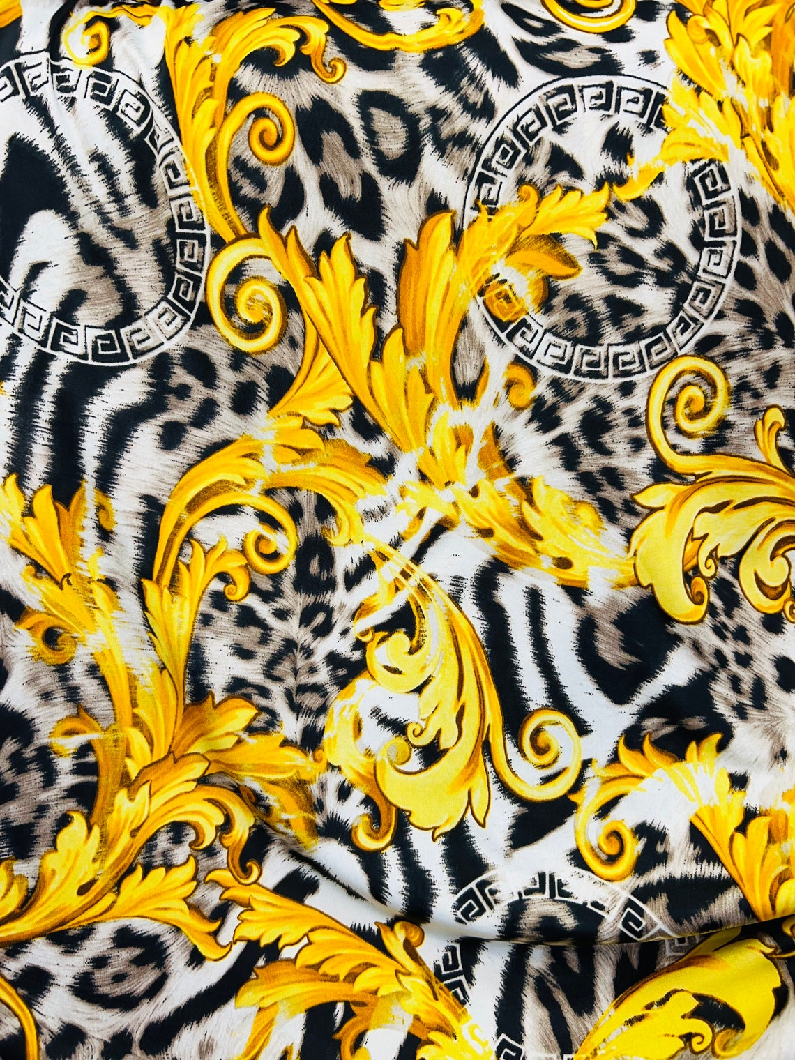 New Luxury Modern Fashion Design Print on Poly Spandex Brand Fabric ...