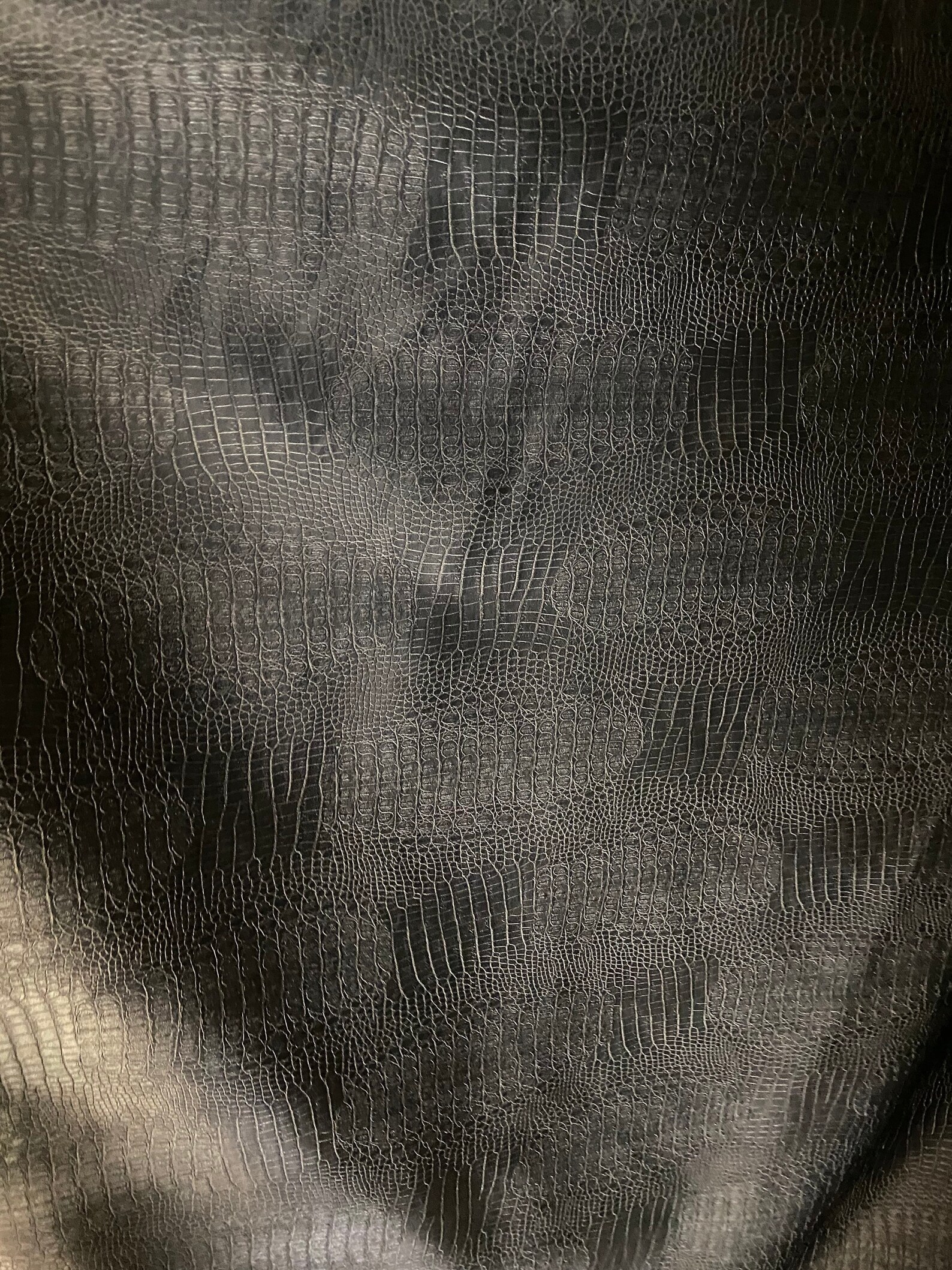 New exotic crocodile design black color poly woven non stretch | Etsy