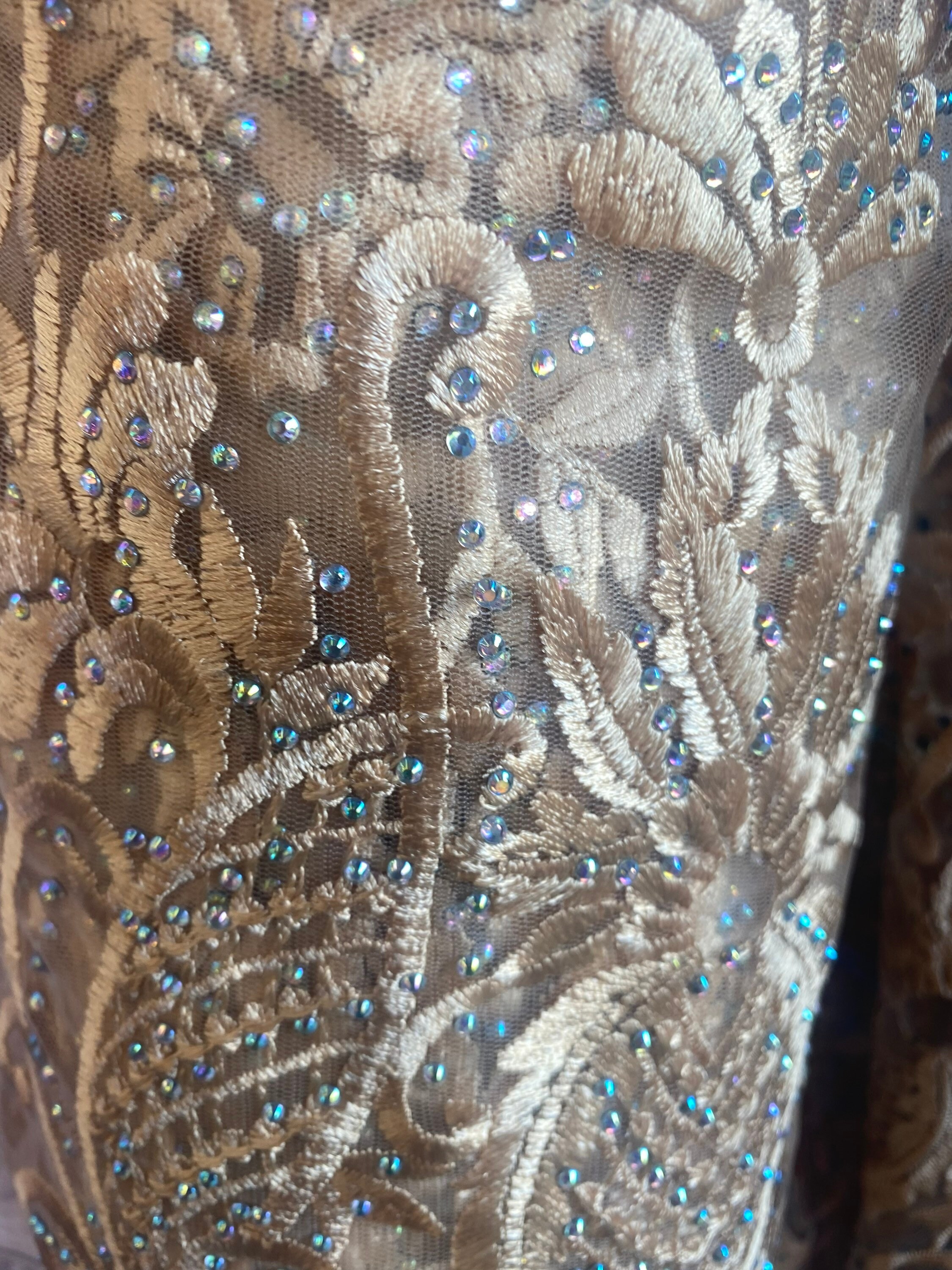 Luxury Rhinestone France Lace High Quality Embroidered Lace 2-way ...