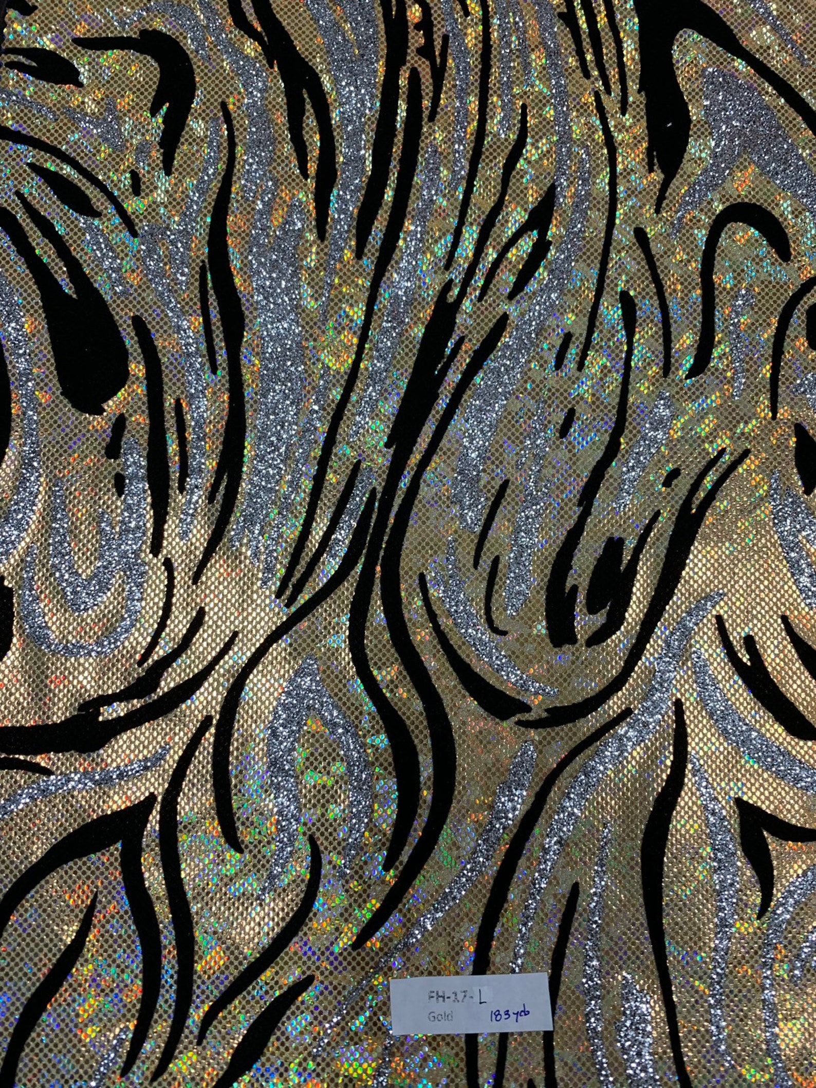 New Shatter Glass Modern Swirl Design With Silver Glitter and | Etsy