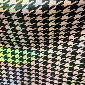Houndstooth Design Nylon Spandex With Iridescent Foil 4way Stretch 58/ ...