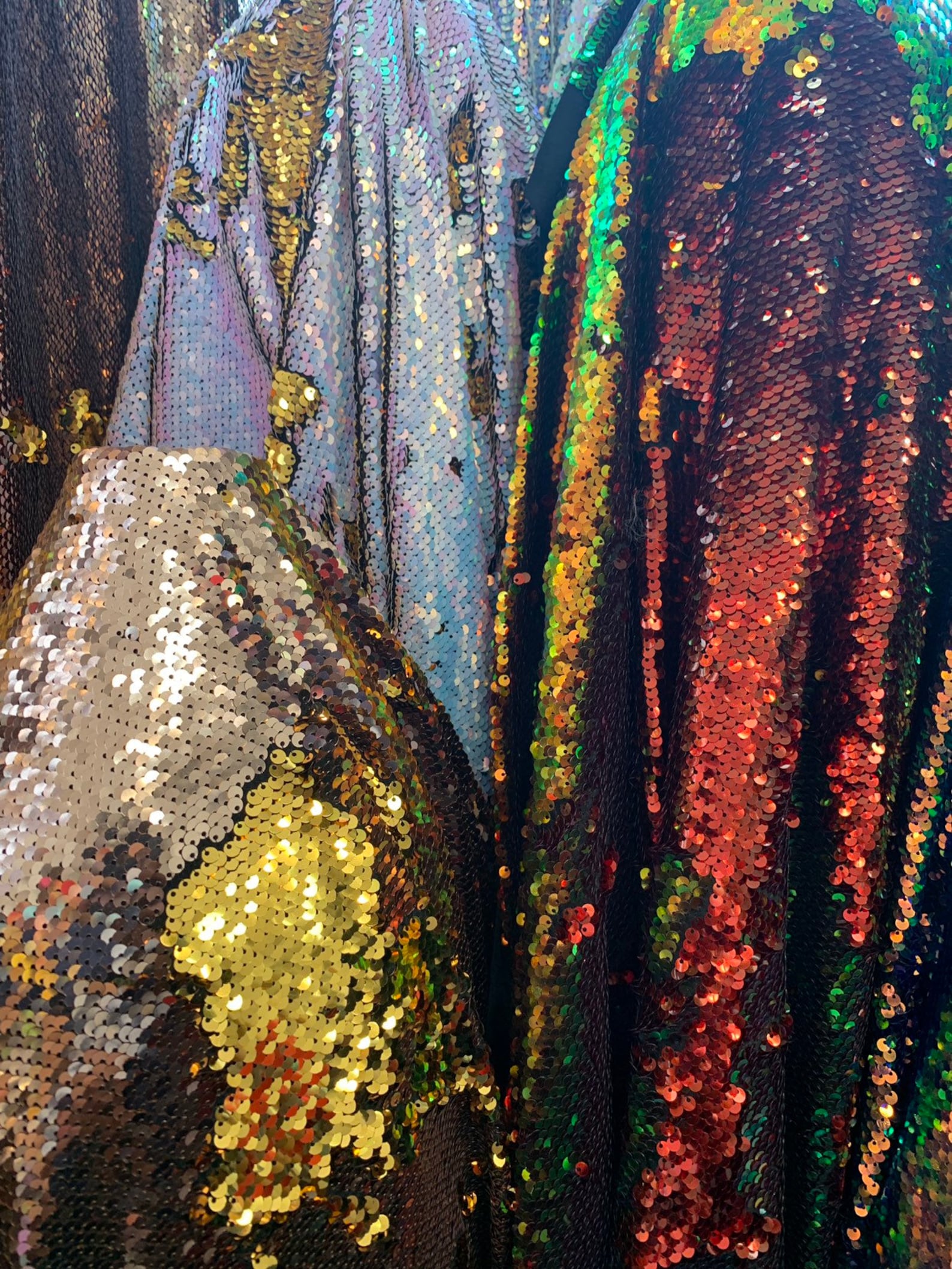 Mermaid Iridescent Sequins 2tone Reversible Sequins on Spandex | Etsy