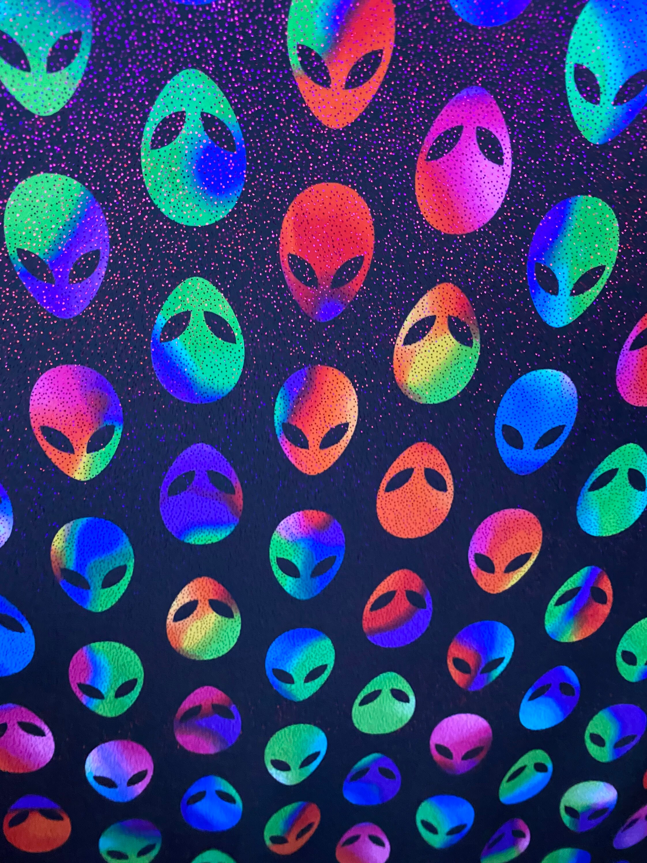 Mars Alien design Uv light it glows in the dark with black | Etsy