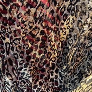 Exotic Leopard Design on Stretch Lace 4-way 58/60” Sold by the YD ...