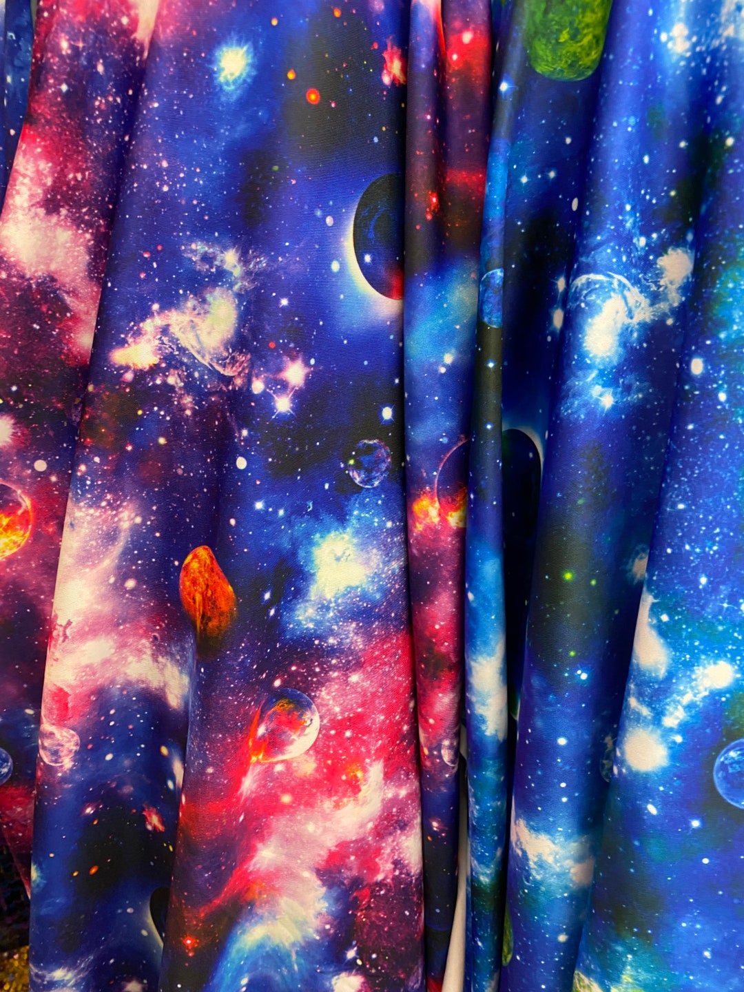 Amazing Galaxy Design Print on Heavy Nylon Spandex 4-way Stretch 58/60 ...