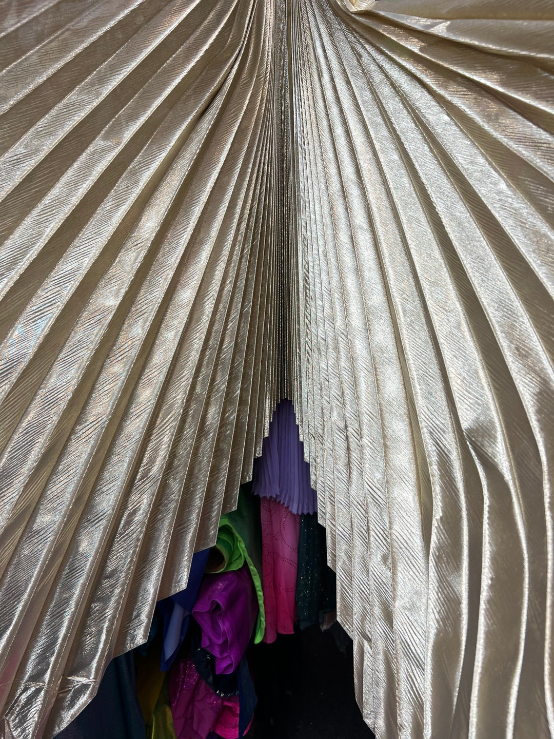 Sambers Pleated Metallic Lame Non Stretch 108 Length by 45 Width Sold ...