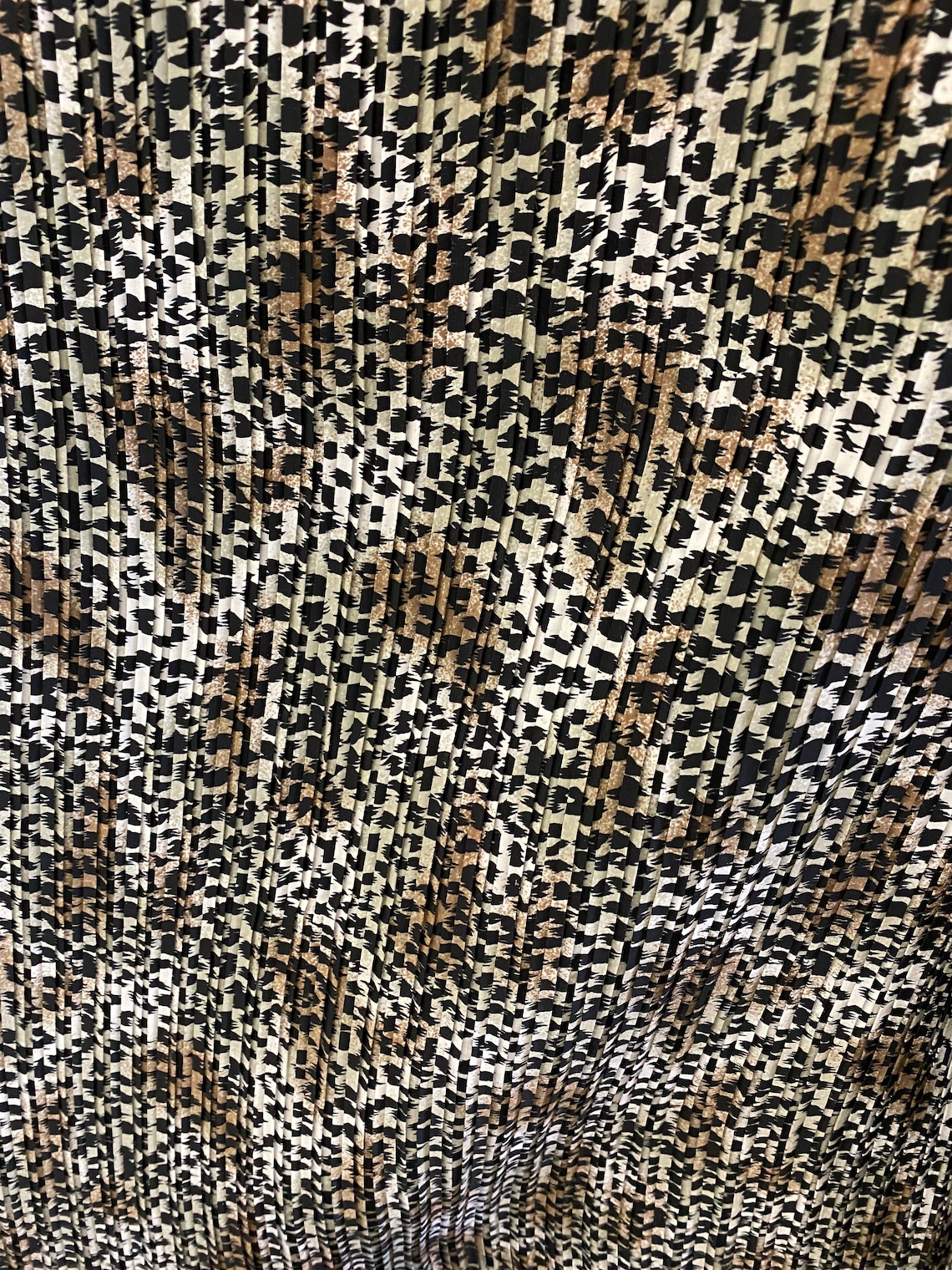 Exotic animal print leopard design print on pleated poly satin | Etsy