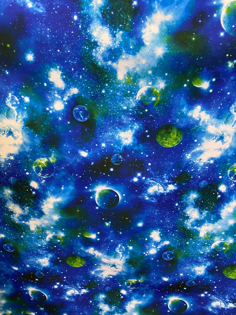 Amazing Galaxy Design Print on Heavy Nylon Spandex 4-way Stretch 58/60 ...