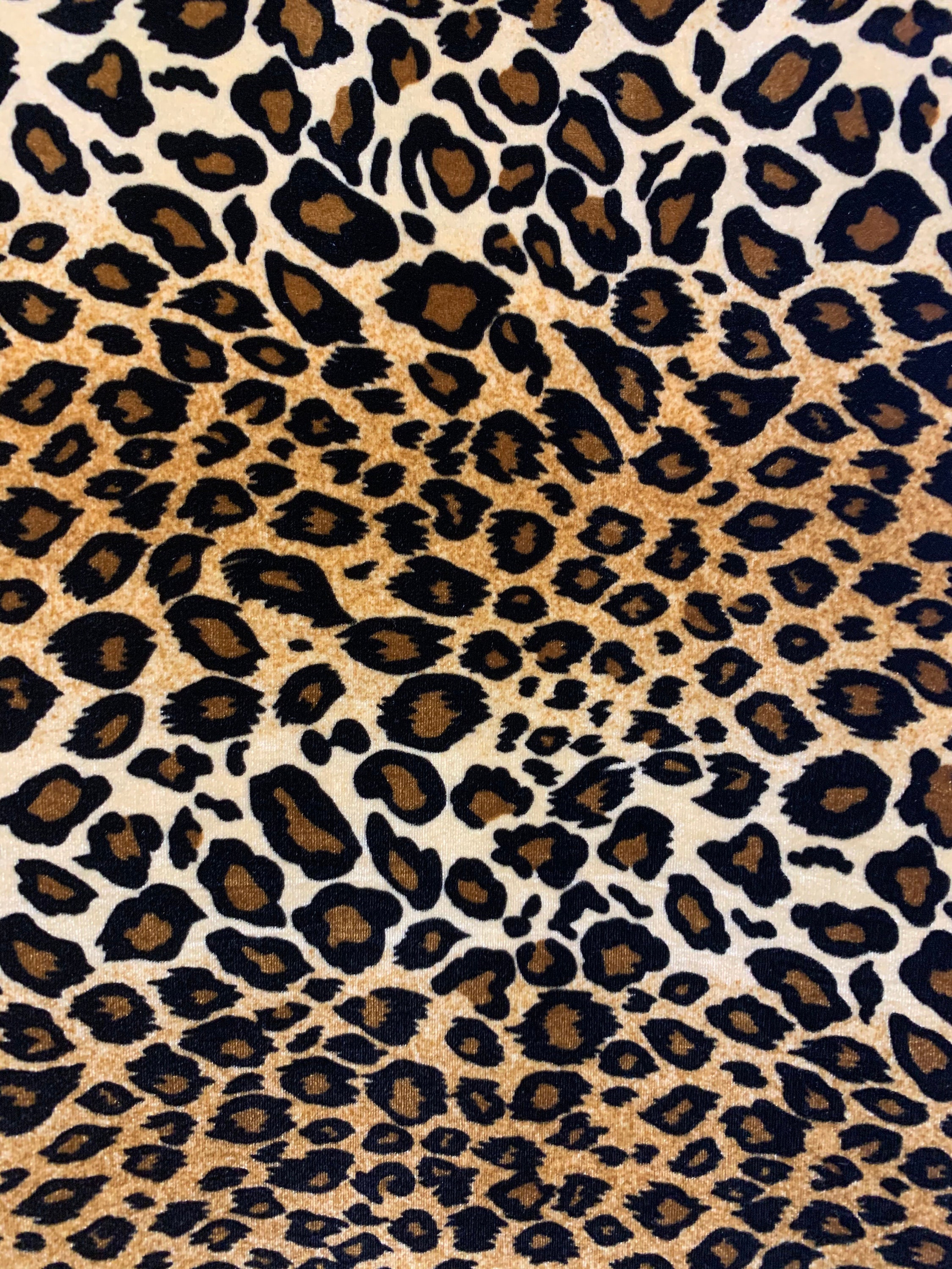New Leopard Design Exotic Animal Print on 4-way Stretch Velvet 58/60 ...