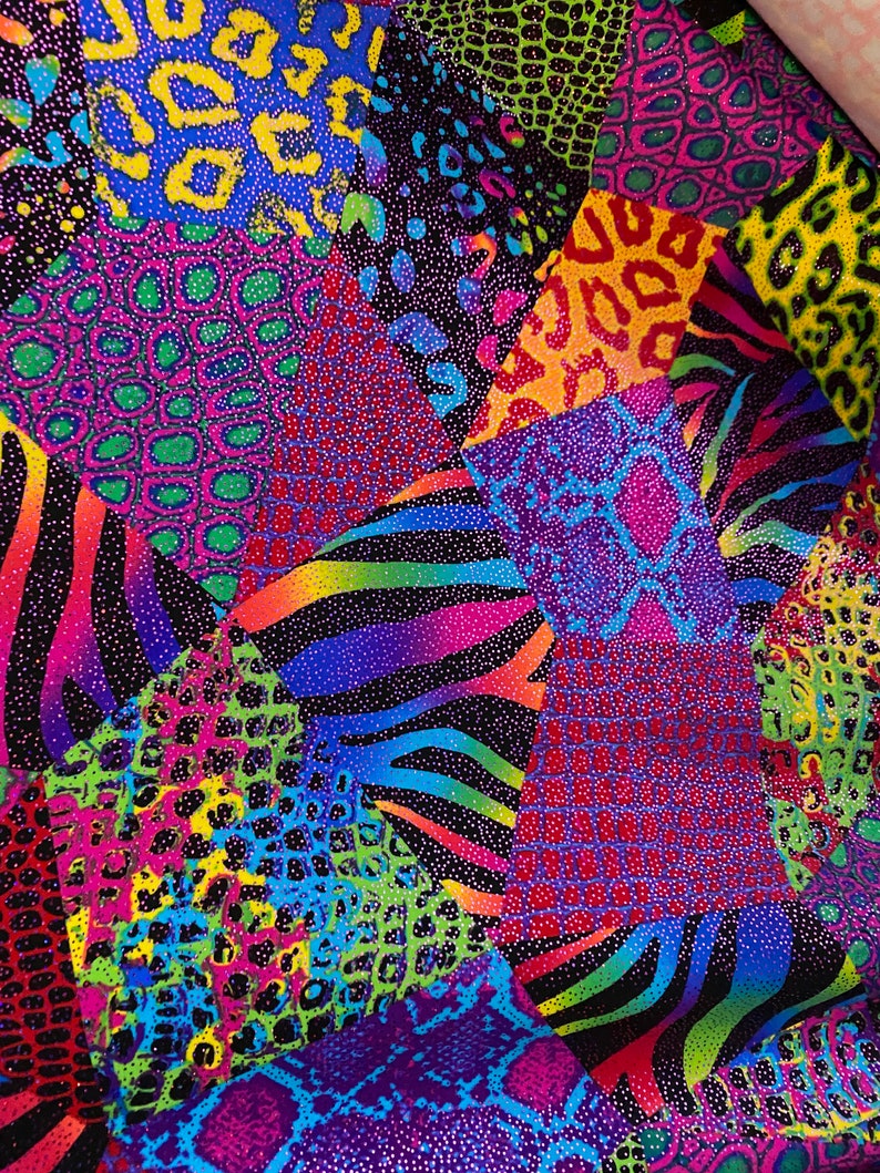 New multicolor Animal print safari design nylon spandex with | Etsy