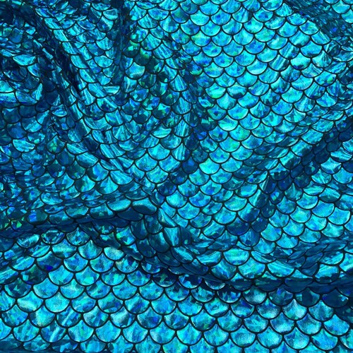 Iridescent Mermaid Foil Fish Scales Nylon Spandex 4way Stretch - Etsy