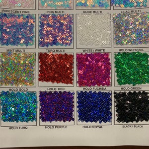 New Sequins Cosmic Iridescent Mini Glitz Sequins Embroidered on Stretch ...