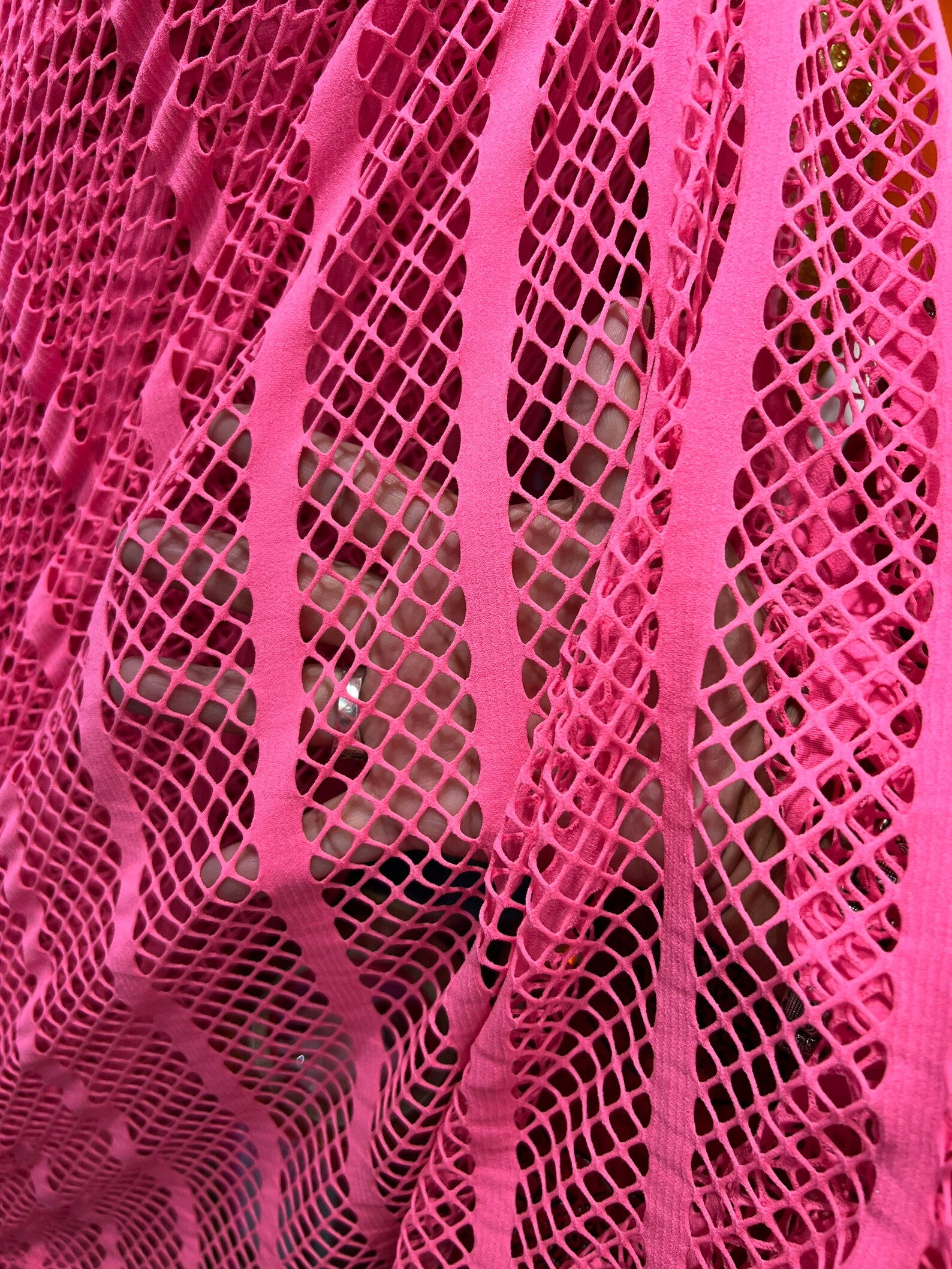 Stripe Fishnet Design Nylon Spandex Fishnet 4-way Stretch 58/60” Sold ...