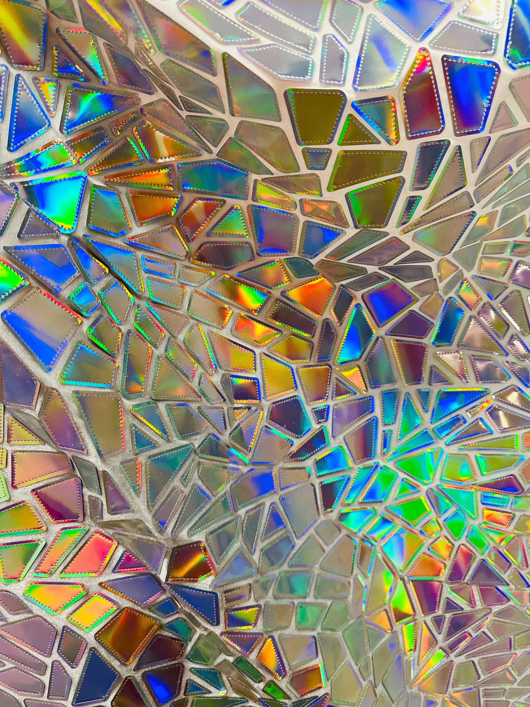 New Luxury Shattered Glass Design Metallic Iridescent Geometric ...