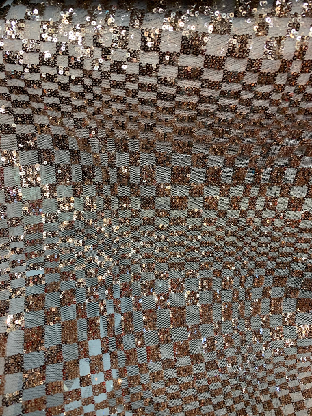 New Small Checkered Design on Spandex Mesh 2way Stretch 58/60" Sold by ...