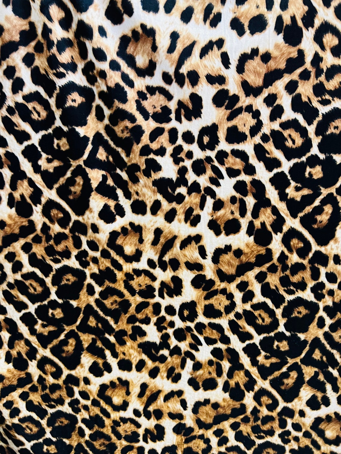 Leopard Design Exotic Animal Print Taupe/brown Print on Poly Stretch ...