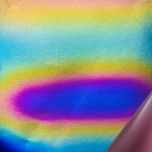 New Reflective Rainbow Heavy Vinyl Non Stretch 58/60” Sold by the YD ...