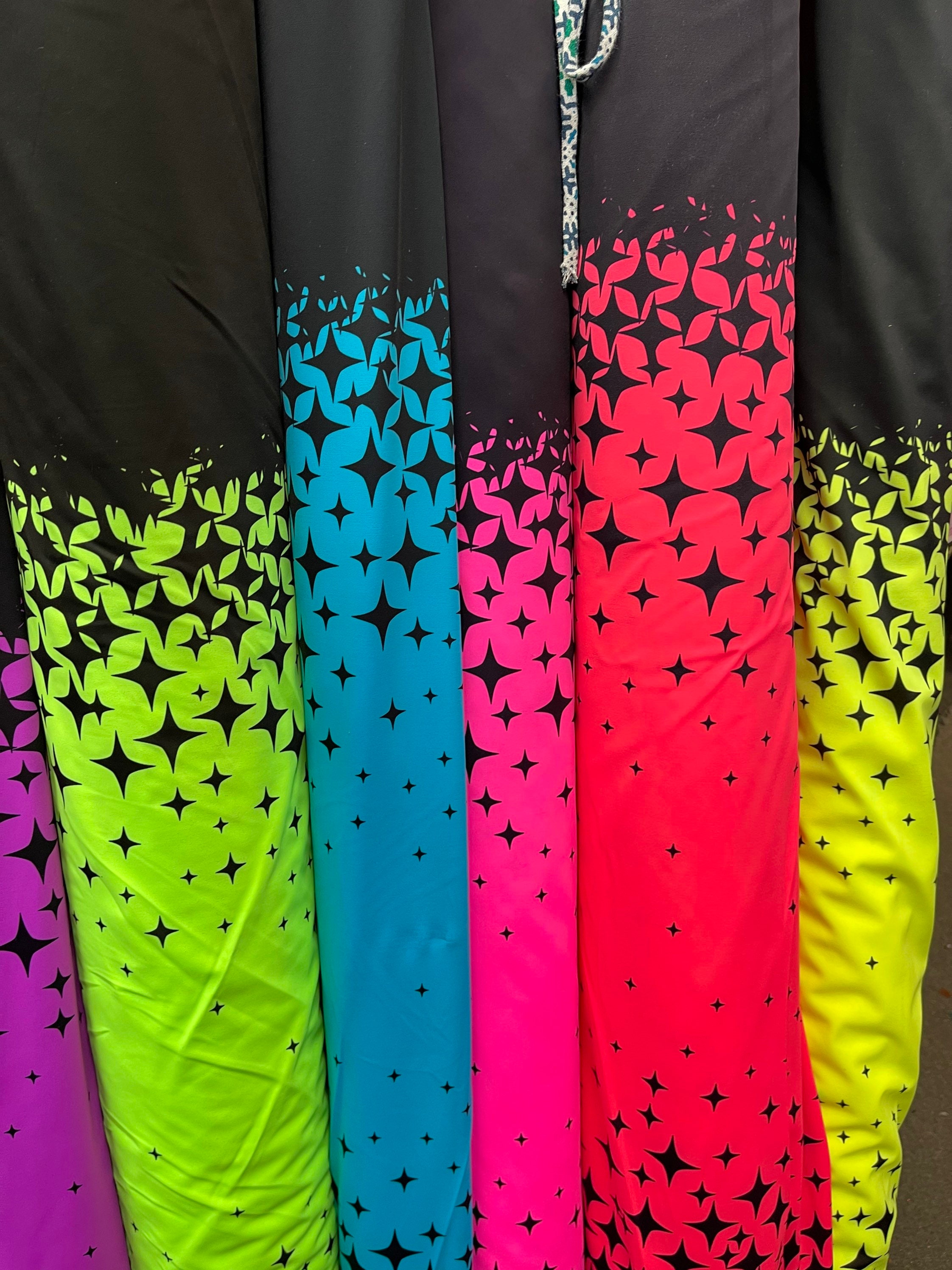 New modern Stars design print on best quality of nylon spandex | Etsy