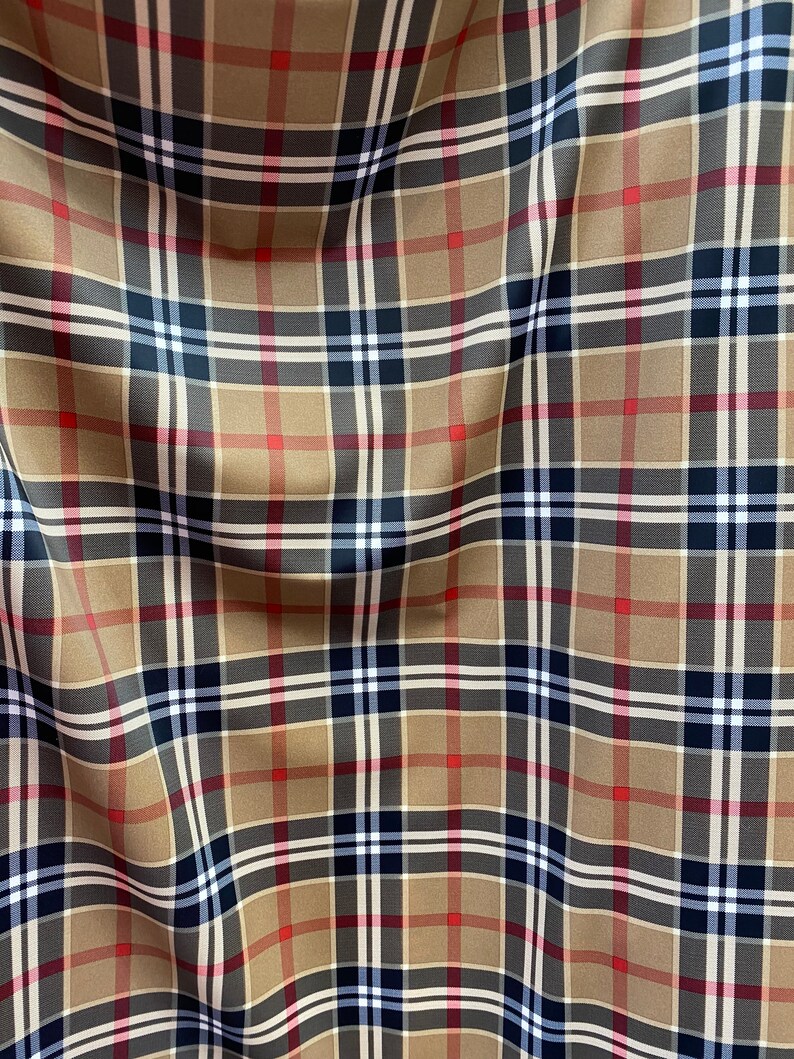 Luxury Brand Fashion Plaid Print on Best Quality of Nylon Spandex 4-way ...