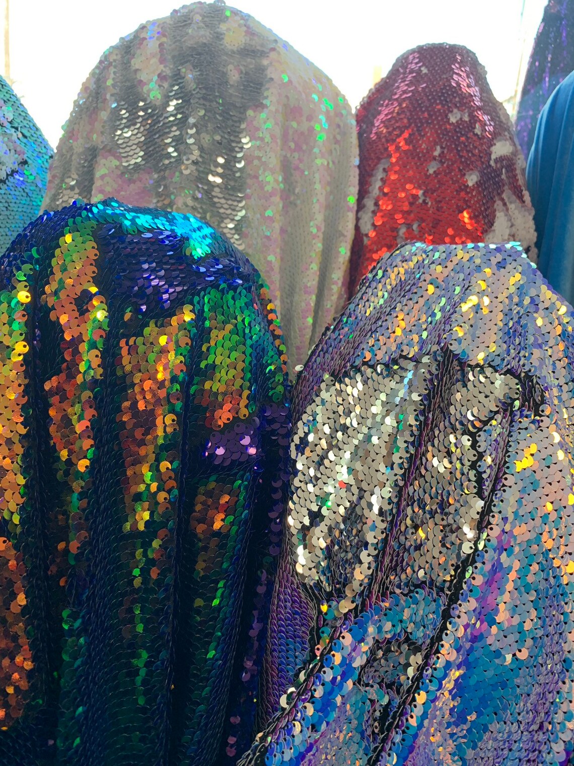 Mermaid Iridescent Sequins 2tone Reversible Sequins on Spandex Base 2 ...