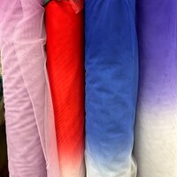 Orange Tone Tulle Fabric With Gradient Colors, Ombre Style Tulle Mesh ...